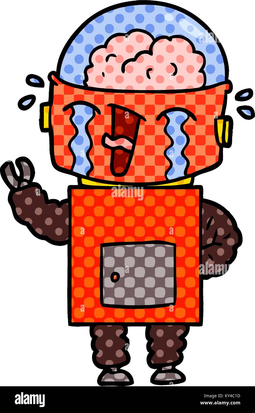 cartoon crying robot Stock Vector Image & Art - Alamy