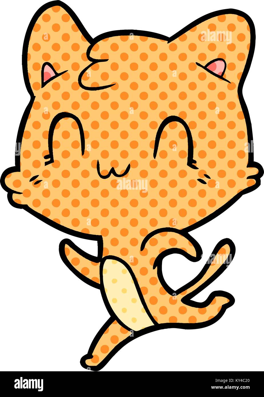cartoon happy cat Stock Vector Image & Art - Alamy