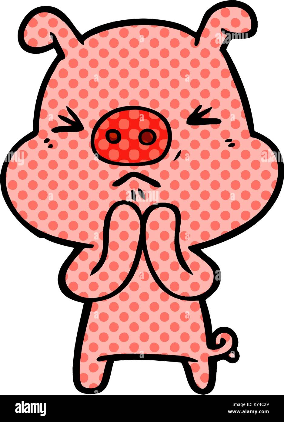 cartoon grumpy pig Stock Vector Image & Art - Alamy