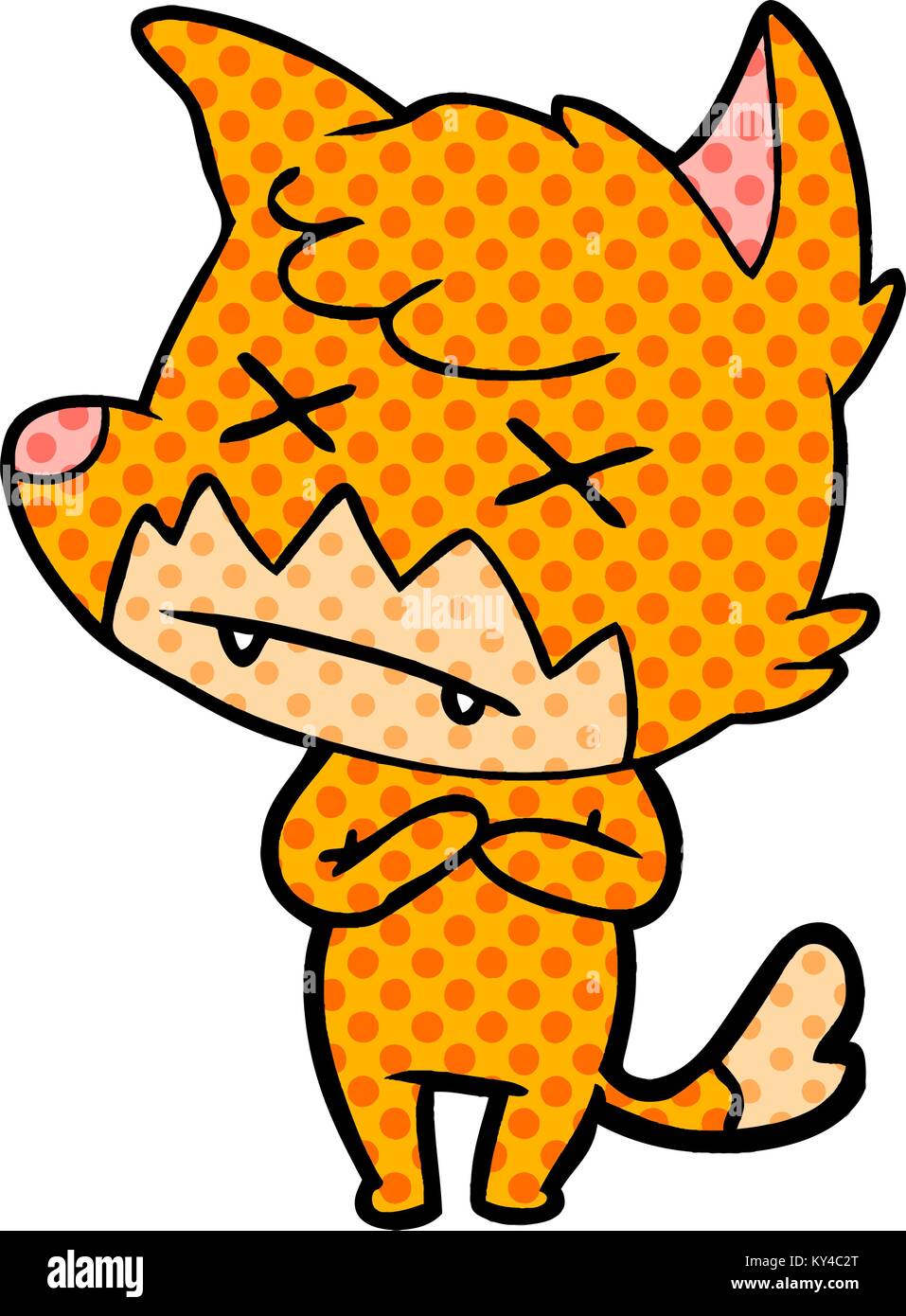 cartoon cross eyed fox Stock Vector Image & Art - Alamy