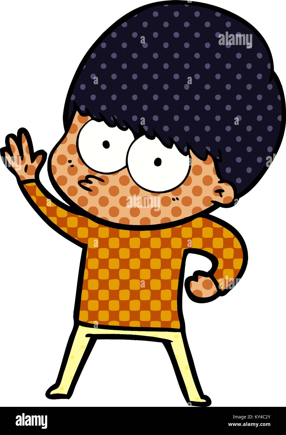 nervous cartoon boy Stock Vector Image & Art - Alamy
