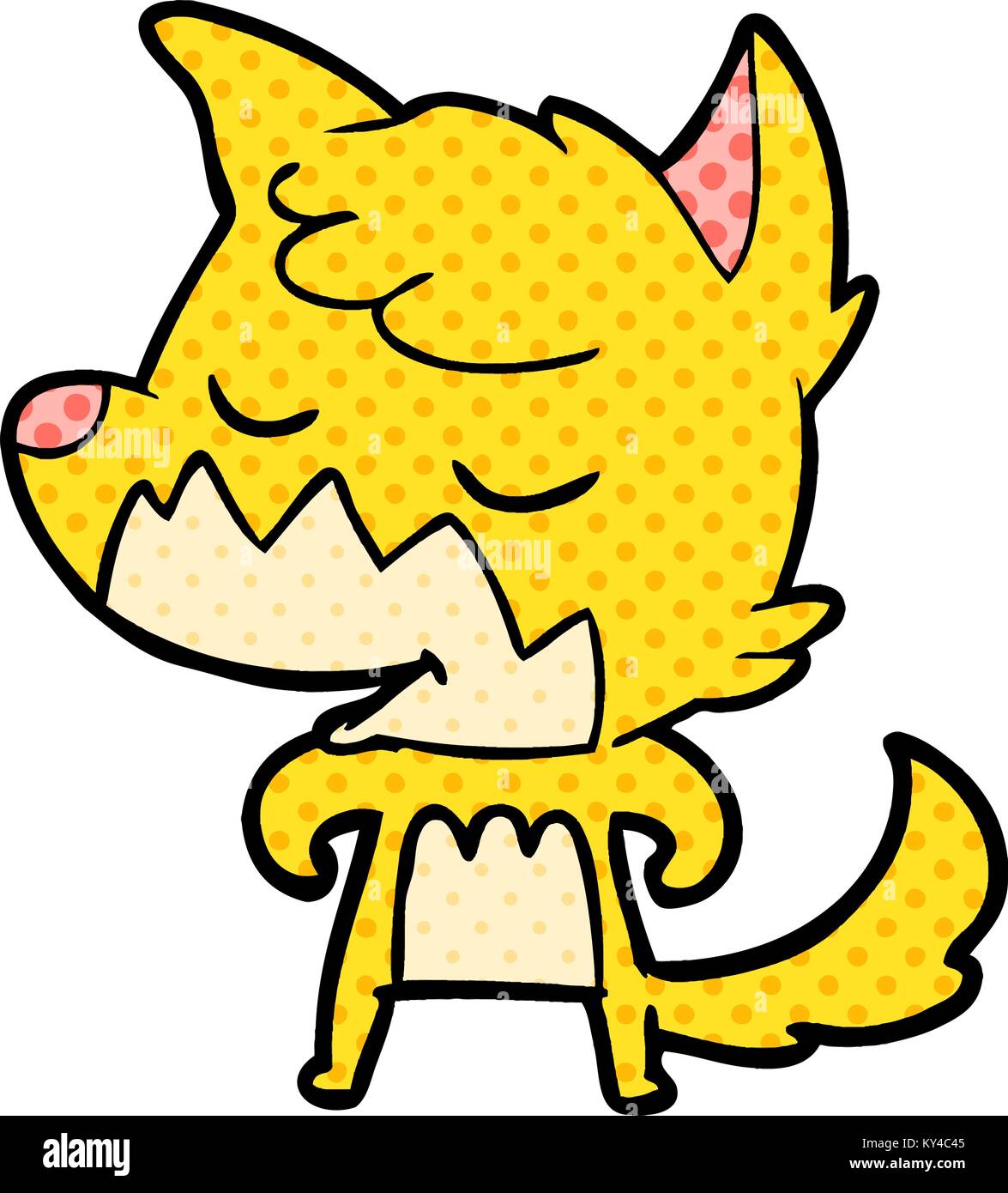 friendly cartoon fox Stock Vector Image & Art - Alamy