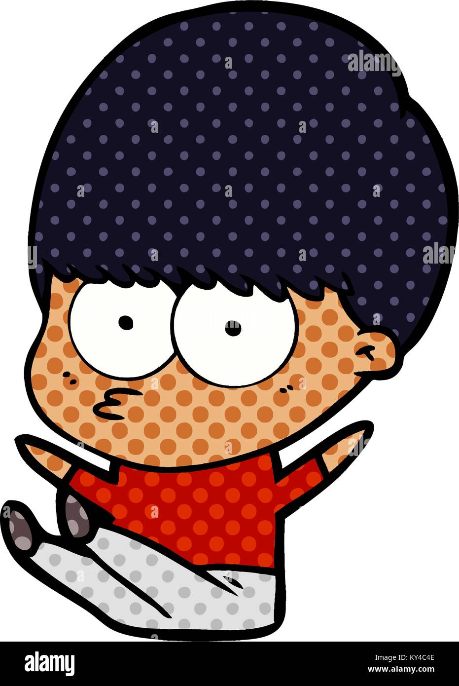 nervous cartoon boy Stock Vector Image & Art - Alamy