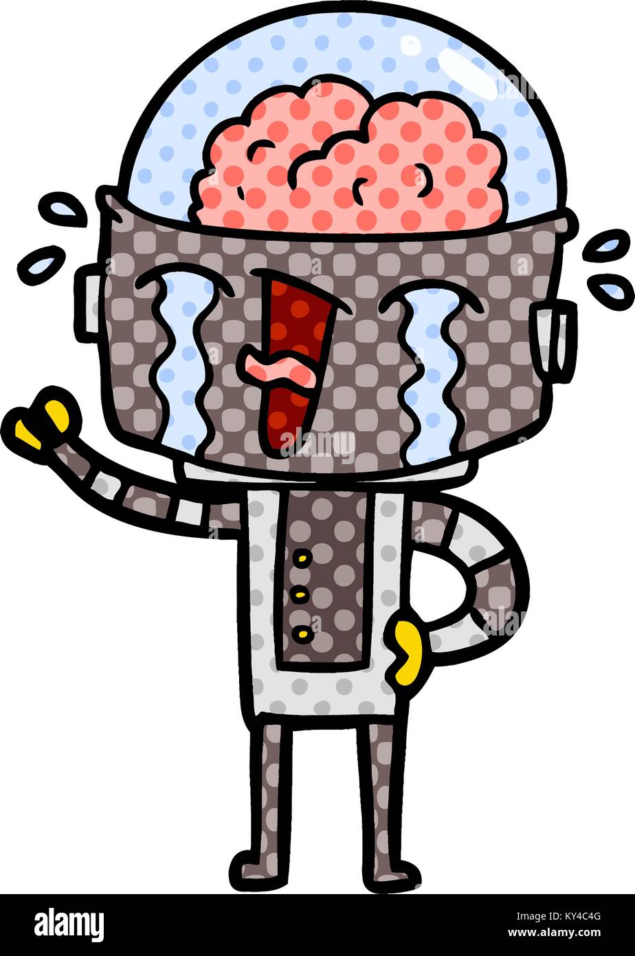 cartoon crying robot Stock Vector Image & Art - Alamy