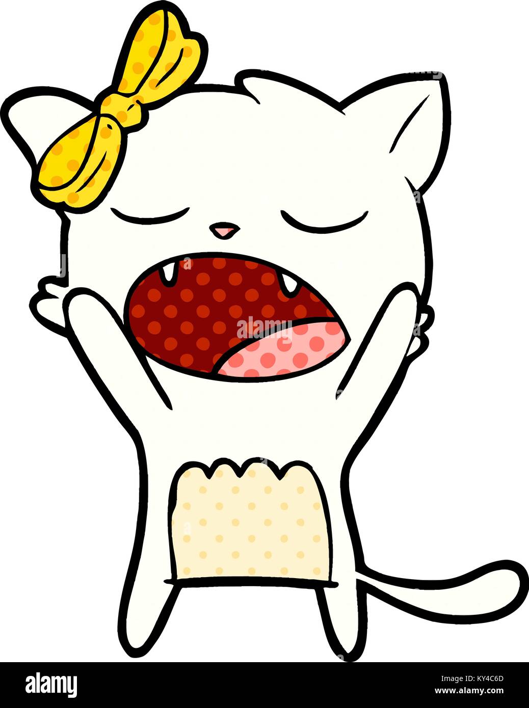 cartoon cat meowing Stock Vector Image & Art - Alamy