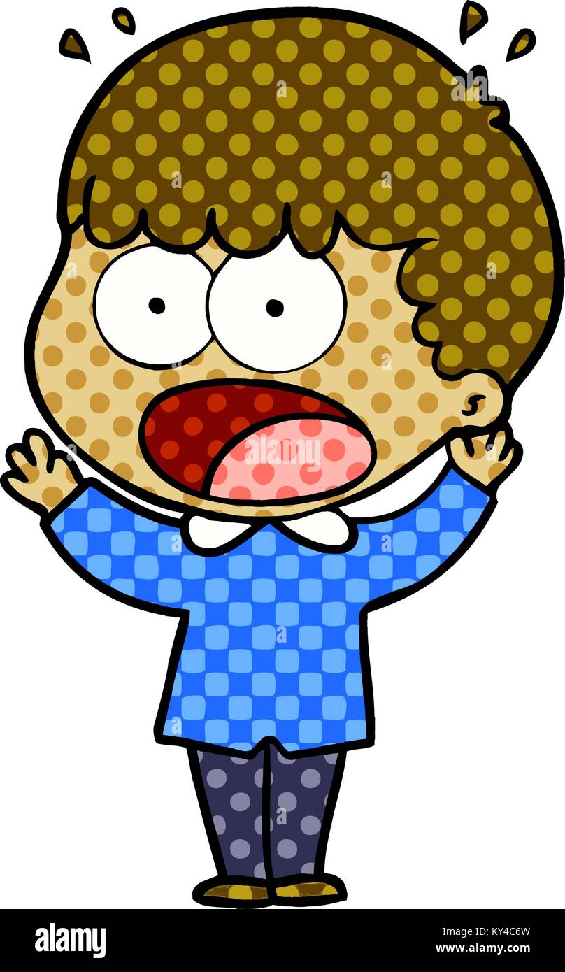 cartoon shocked man Stock Vector Image & Art - Alamy