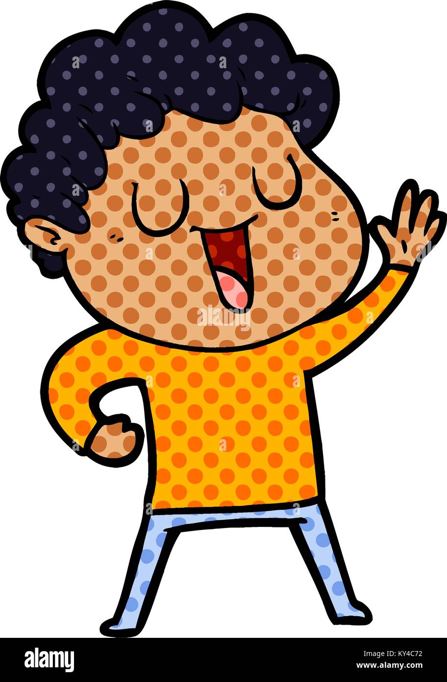 waving cartoon man Stock Vector Image & Art - Alamy