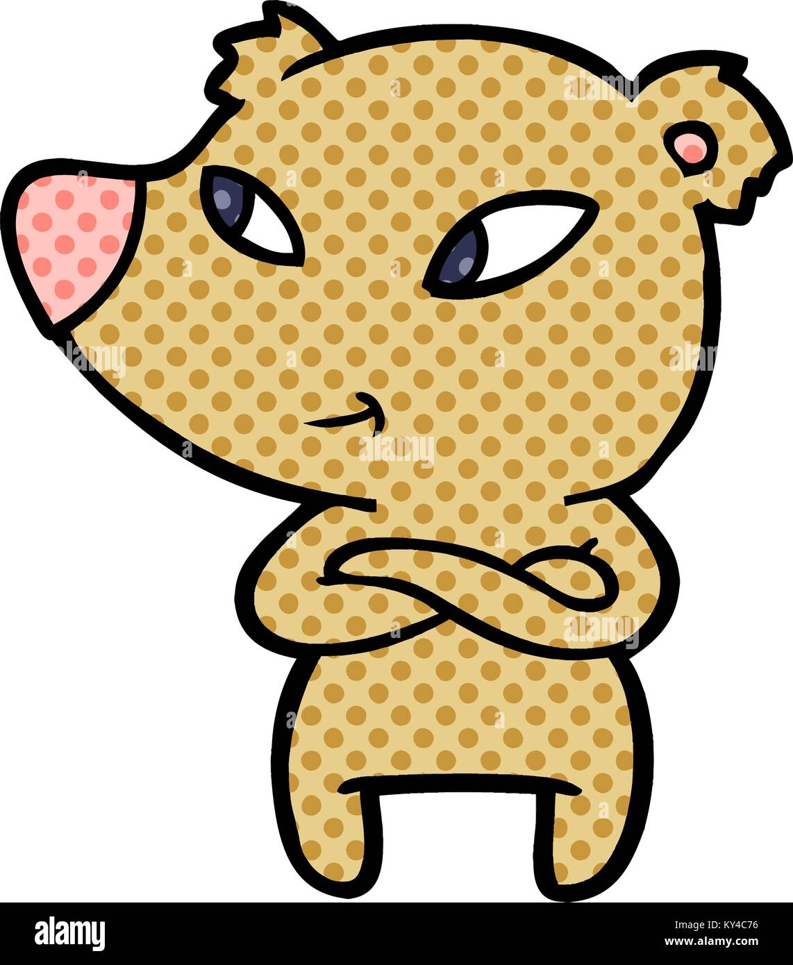 cute cartoon bear with crossed arms Stock Vector Image & Art - Alamy