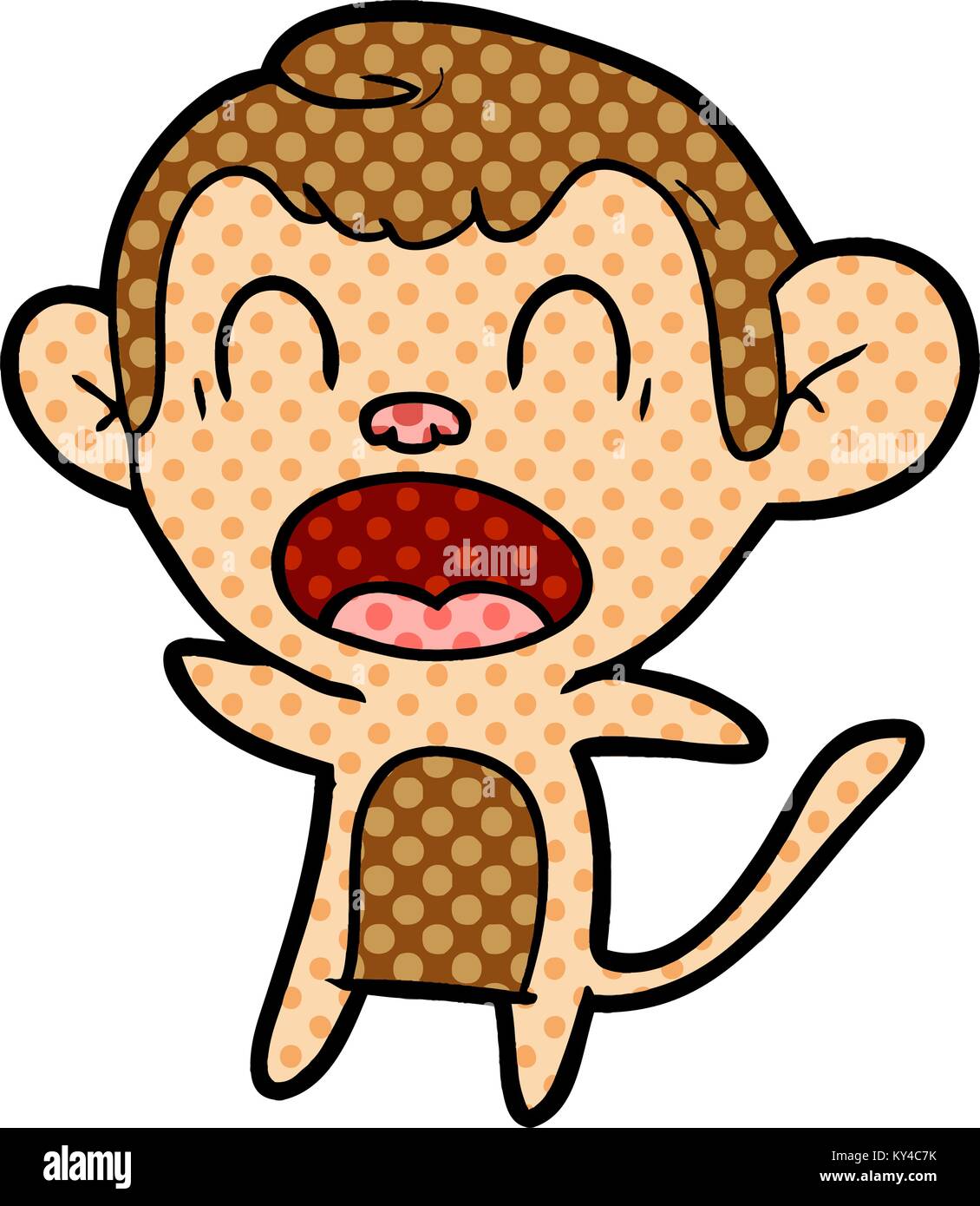 shouting cartoon monkey Stock Vector Image & Art - Alamy