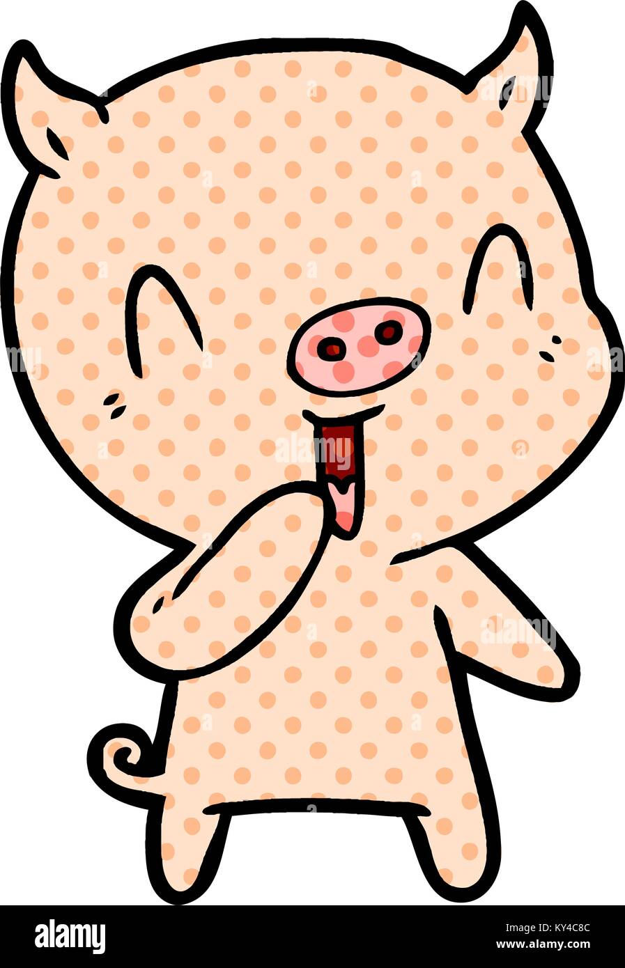 happy cartoon pig Stock Vector Image & Art - Alamy