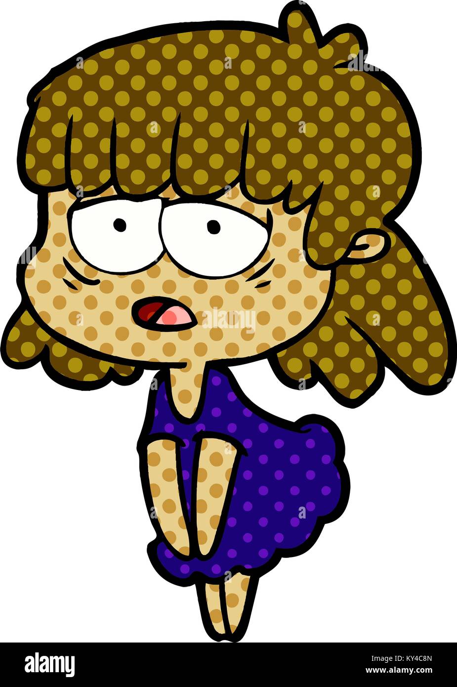 cartoon tired woman Stock Vector Image & Art - Alamy