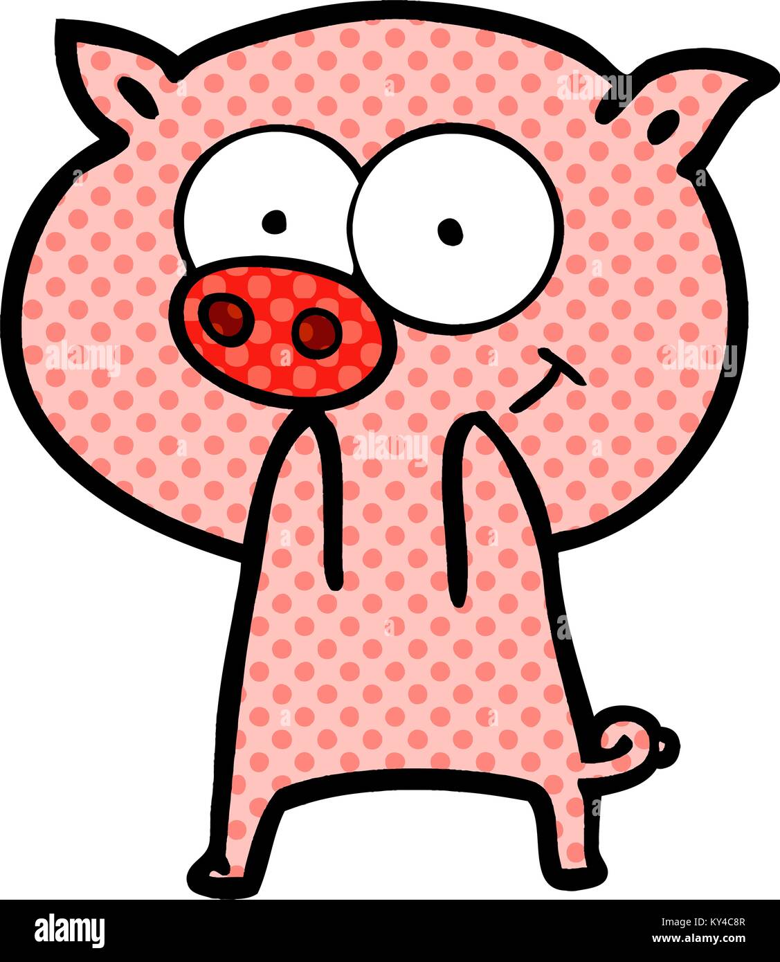 cheerful pig cartoon Stock Vector Image & Art - Alamy