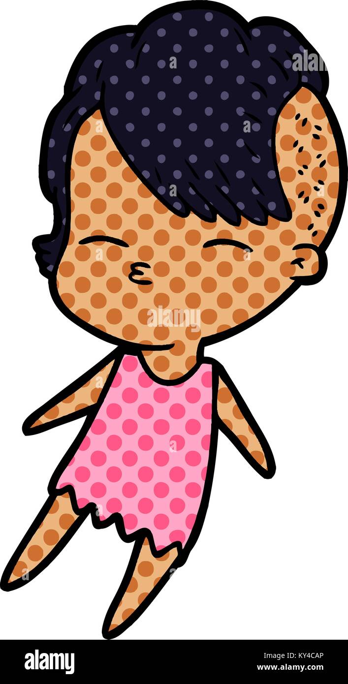cartoon squinting girl Stock Vector Image & Art - Alamy