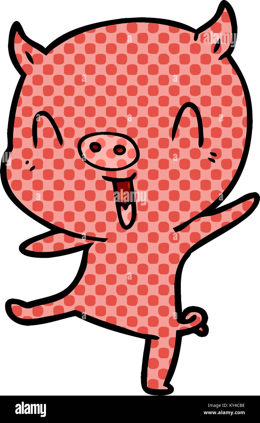 cartoon pig dancing Stock Vector Image & Art - Alamy