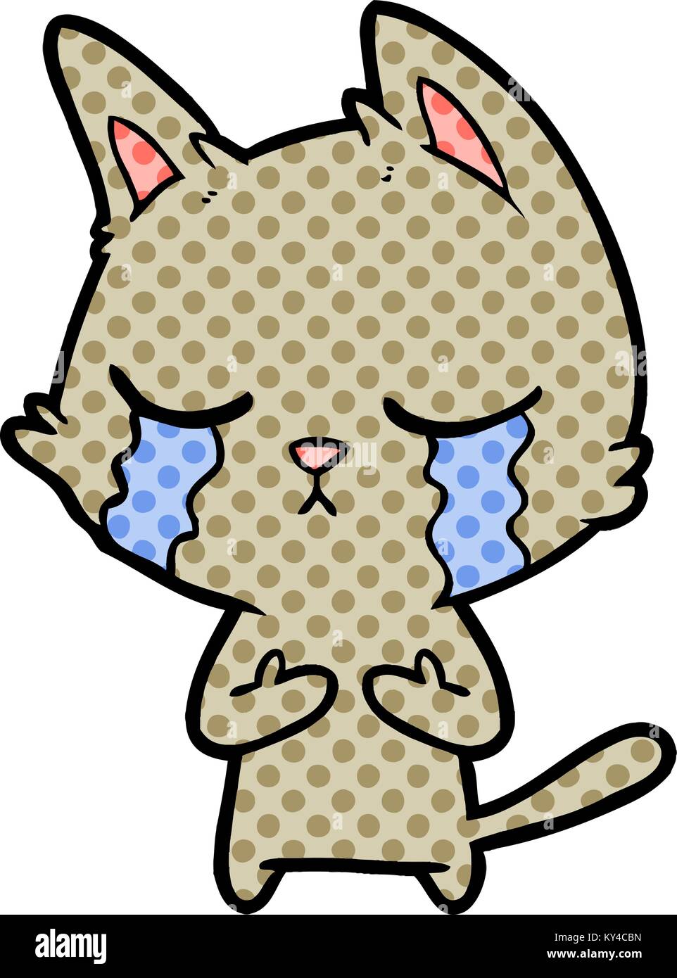 crying cartoon cat Stock Vector Image & Art - Alamy