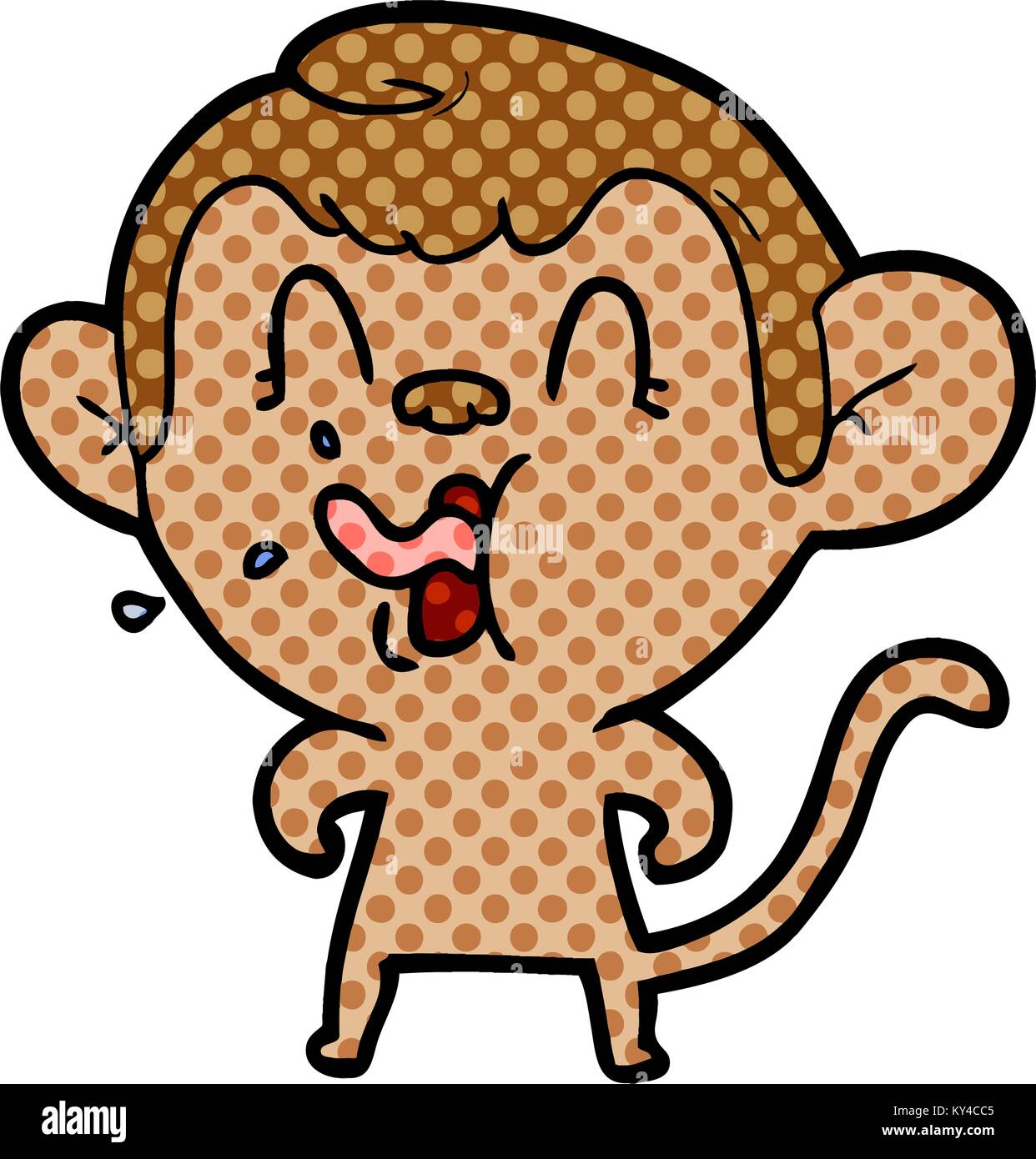 crazy cartoon monkey Stock Vector Image & Art - Alamy