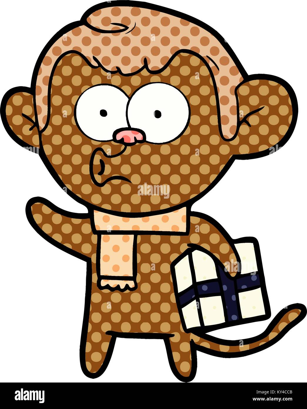 cartoon christmas monkey Stock Vector Image & Art - Alamy