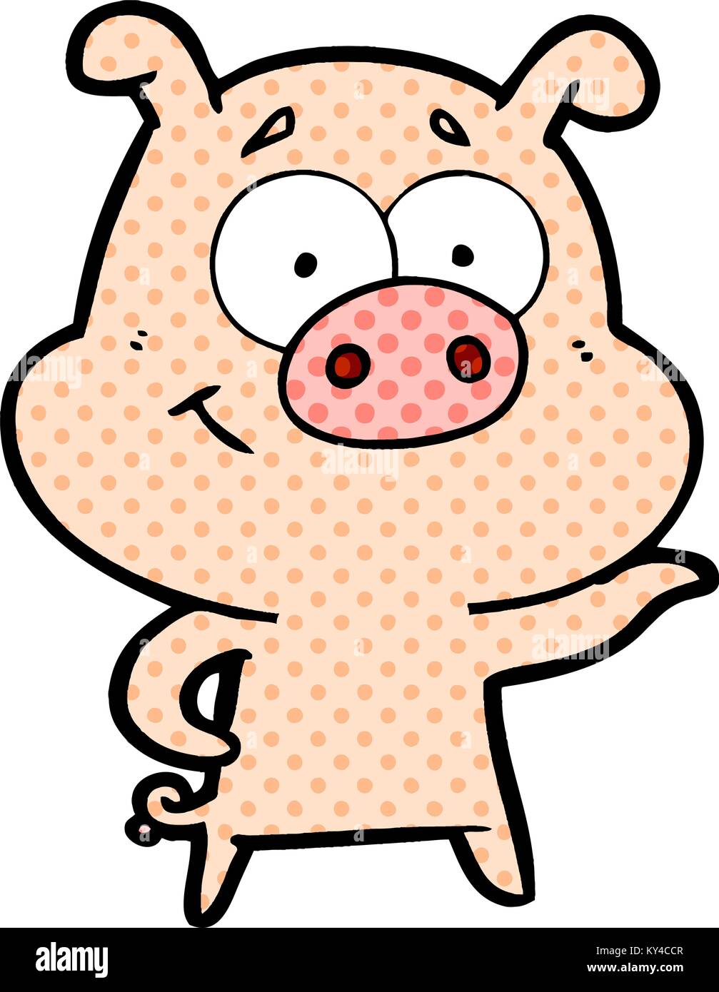cartoon pig pointing Stock Vector Image & Art - Alamy