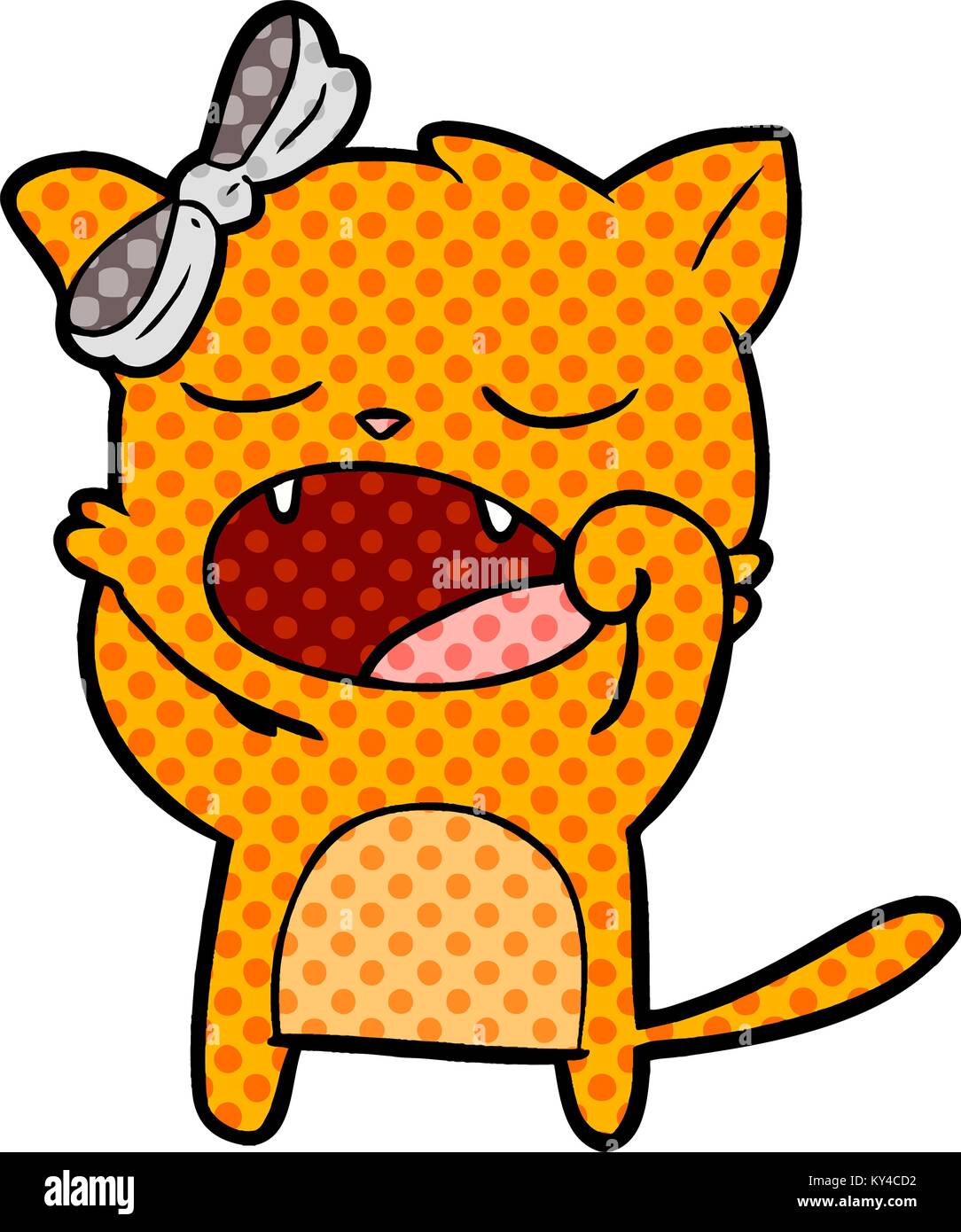 cartoon yawning cat Stock Vector Image & Art - Alamy