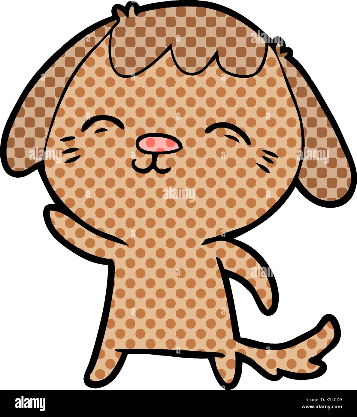 happy cartoon dog Stock Vector Image & Art - Alamy