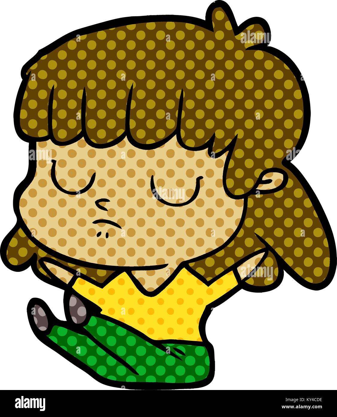 cartoon indifferent woman sitting Stock Vector Image & Art - Alamy