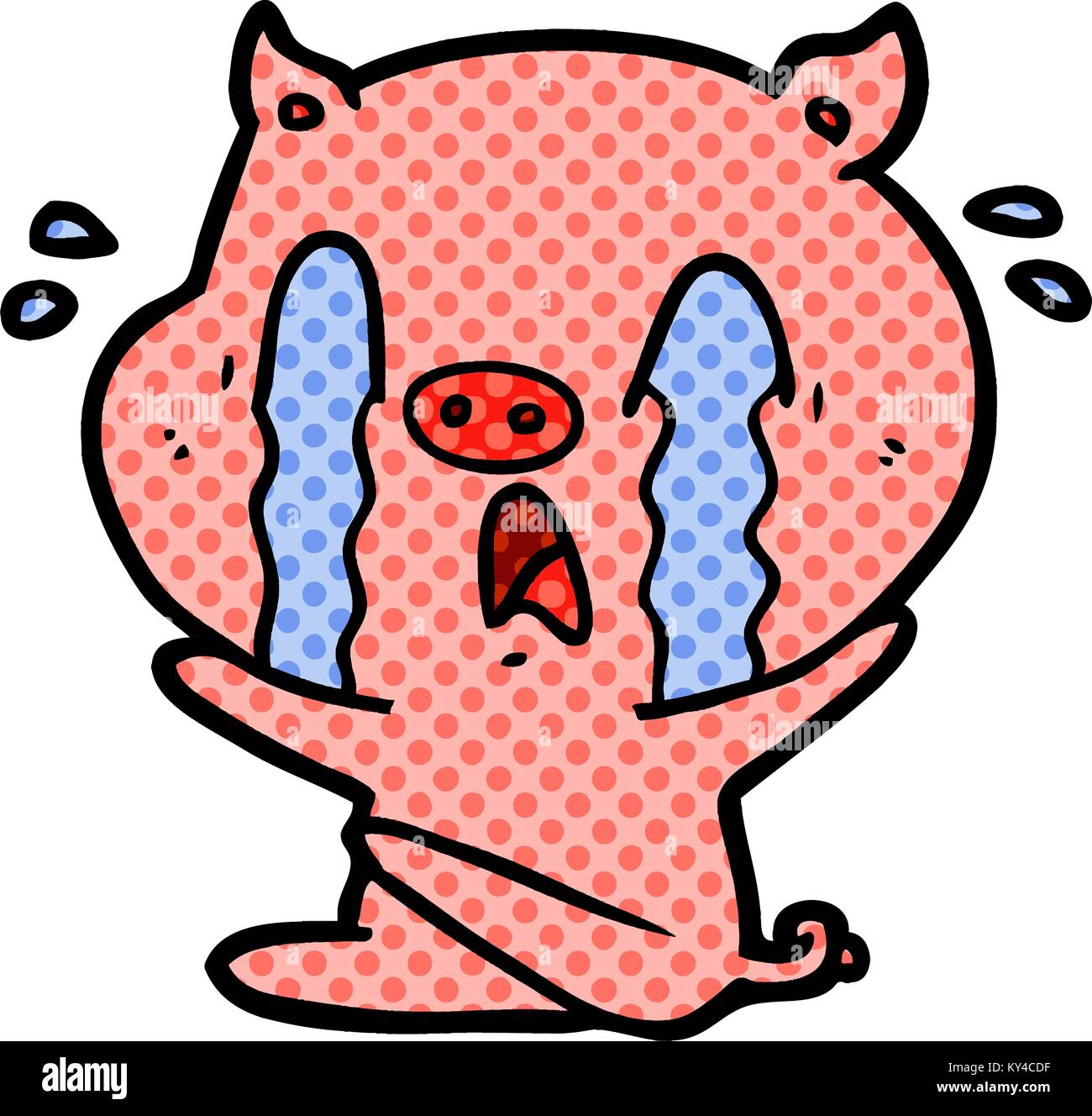 crying pig cartoon Stock Vector Image & Art - Alamy