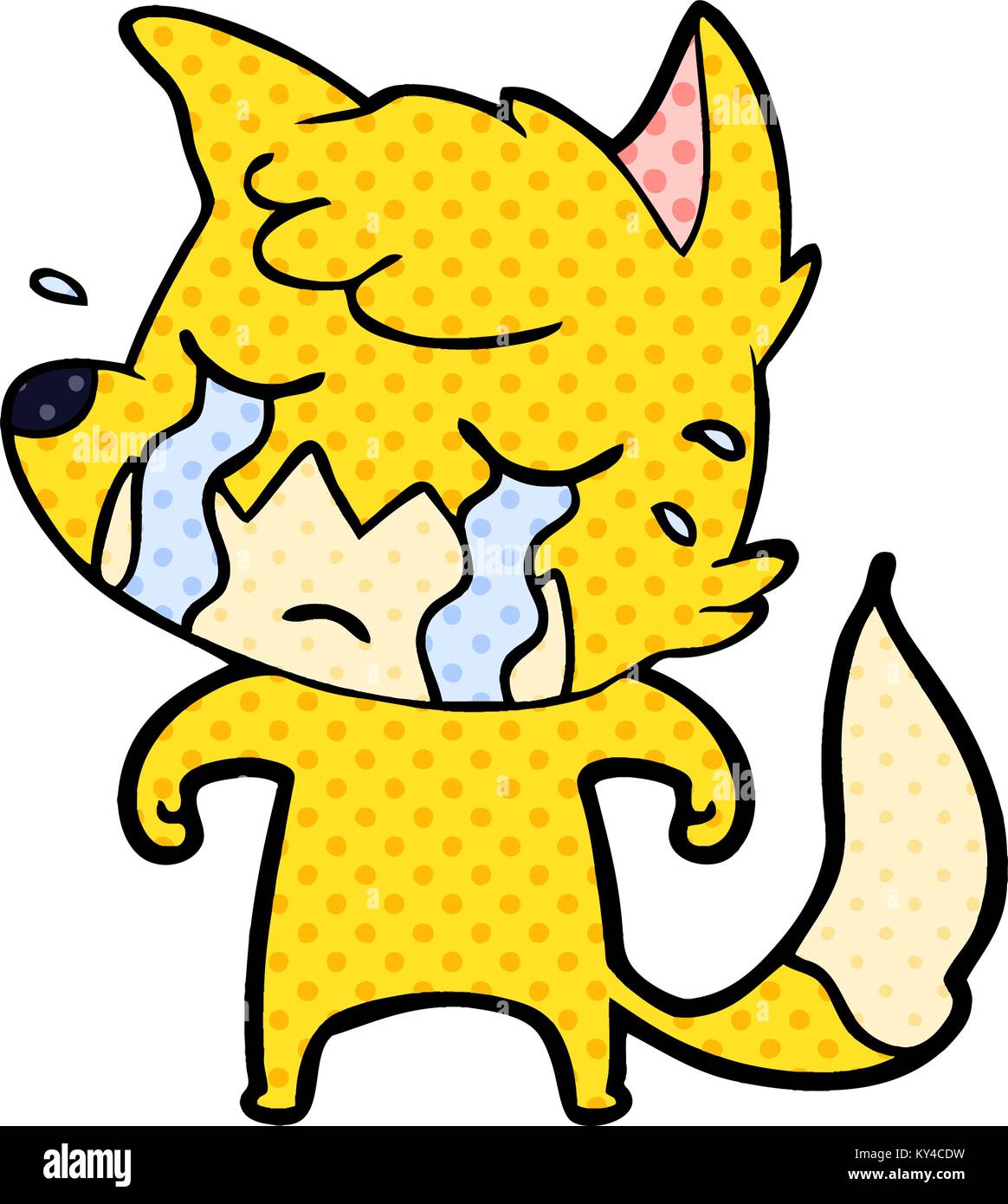 crying fox cartoon Stock Vector Image & Art - Alamy