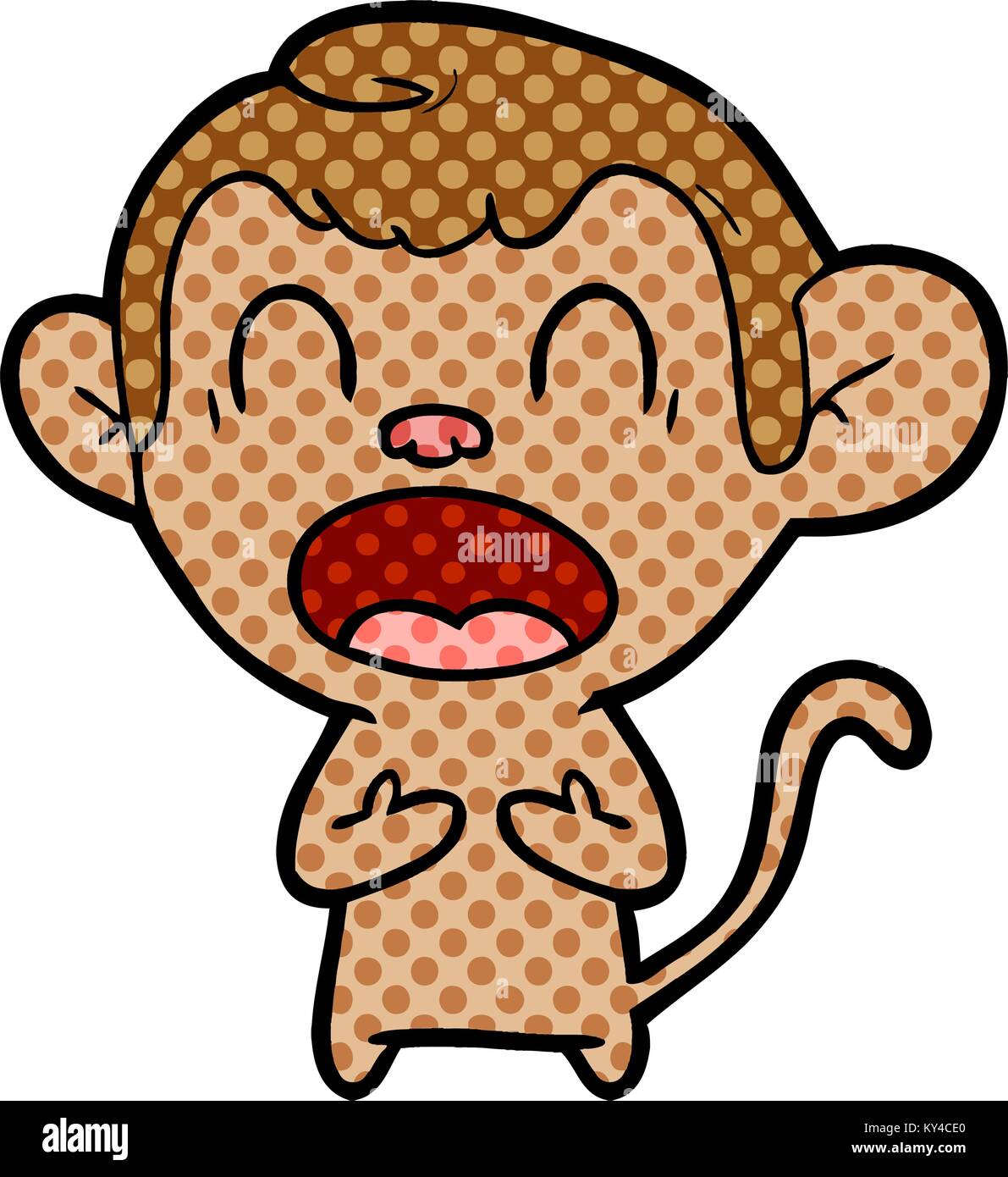 shouting cartoon monkey Stock Vector Image & Art - Alamy