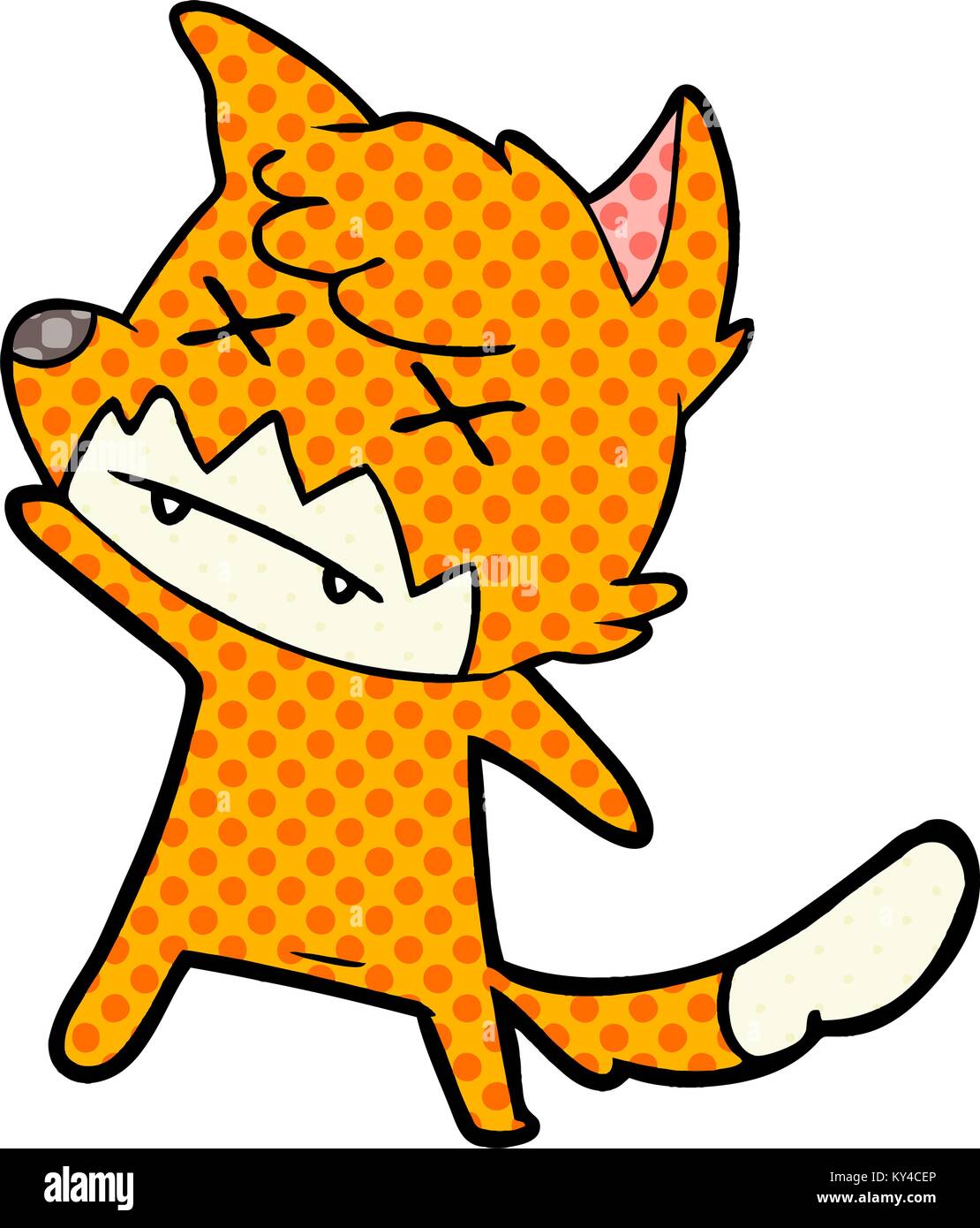 cartoon cross eyed fox Stock Vector Image & Art - Alamy