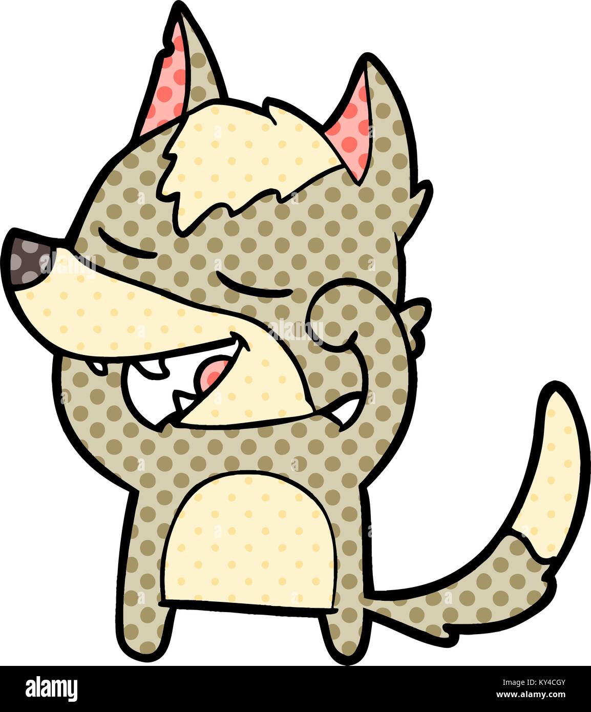 cartoon wolf laughing Stock Vector Image & Art - Alamy