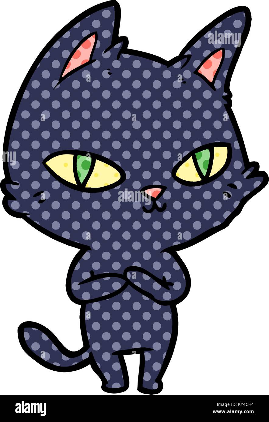 cartoon cat staring Stock Vector Image & Art - Alamy