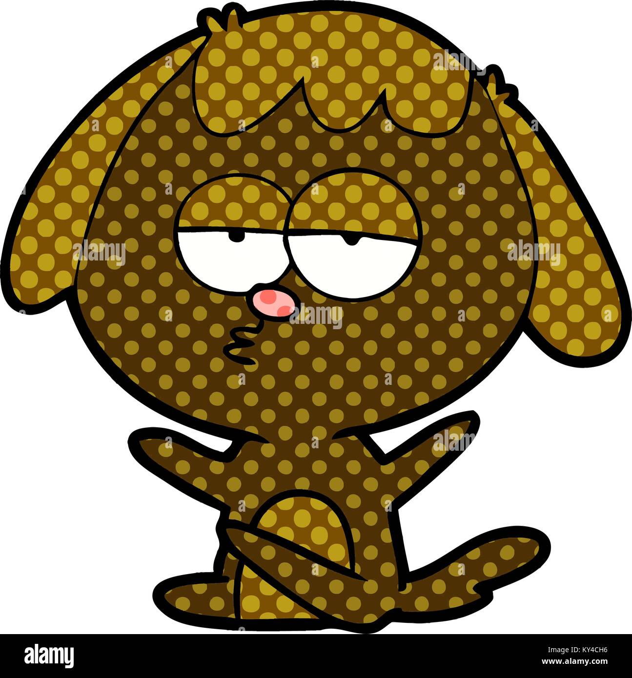cartoon bored dog Stock Vector Image & Art - Alamy