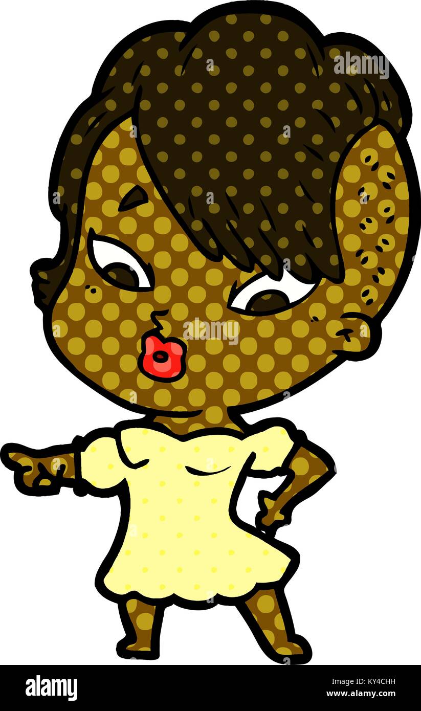 cartoon surprised girl Stock Vector Image & Art - Alamy