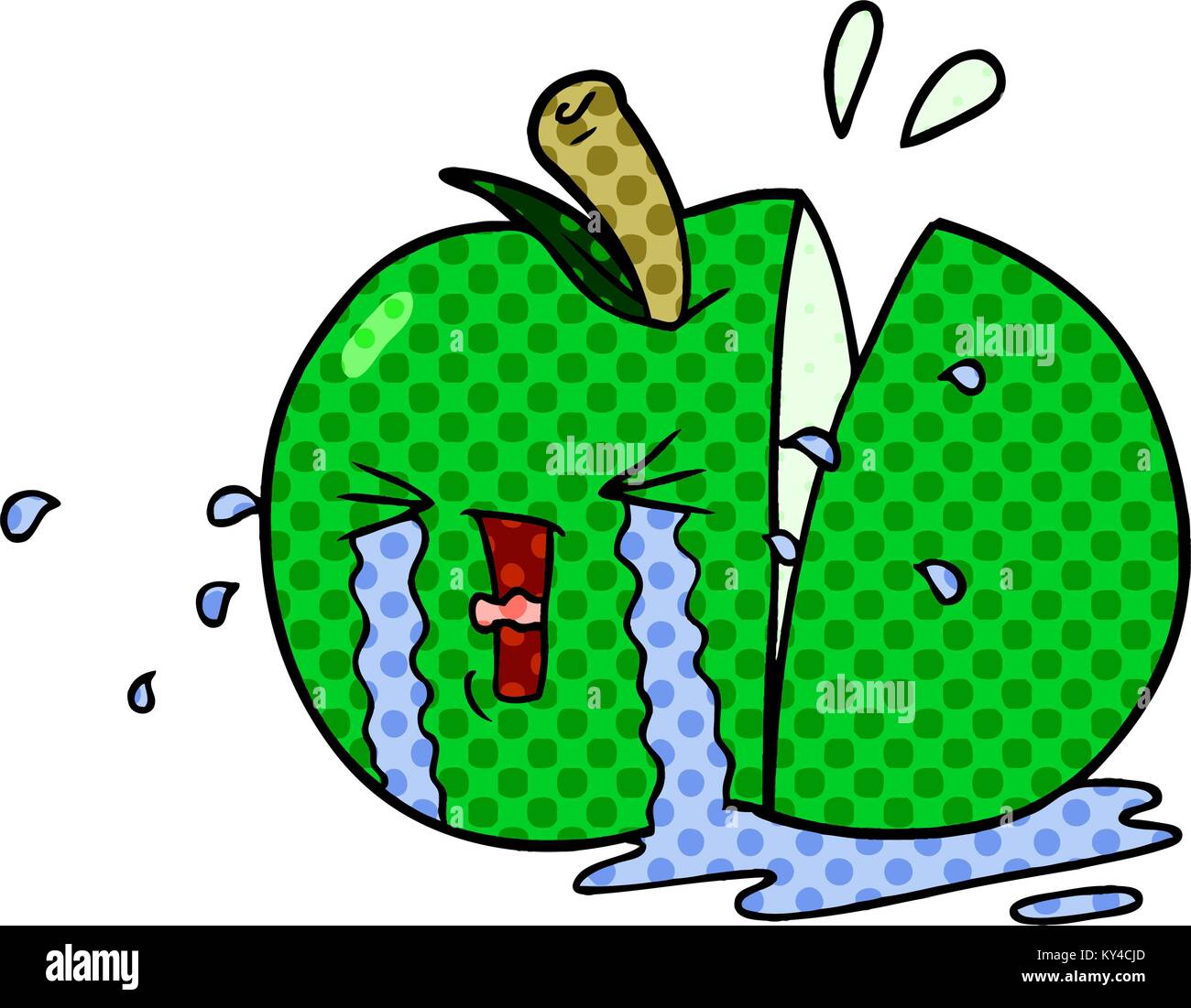cartoon apple crying Stock Vector Image & Art - Alamy