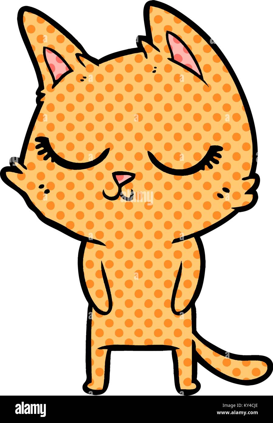 calm cartoon cat Stock Vector Image & Art - Alamy