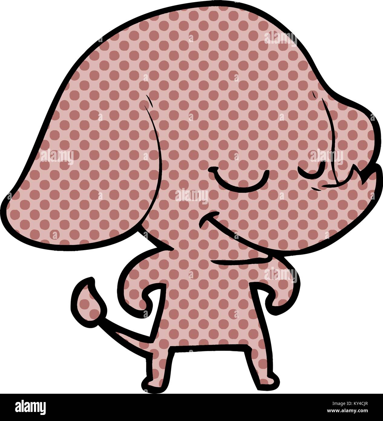 cartoon smiling elephant Stock Vector Image & Art - Alamy