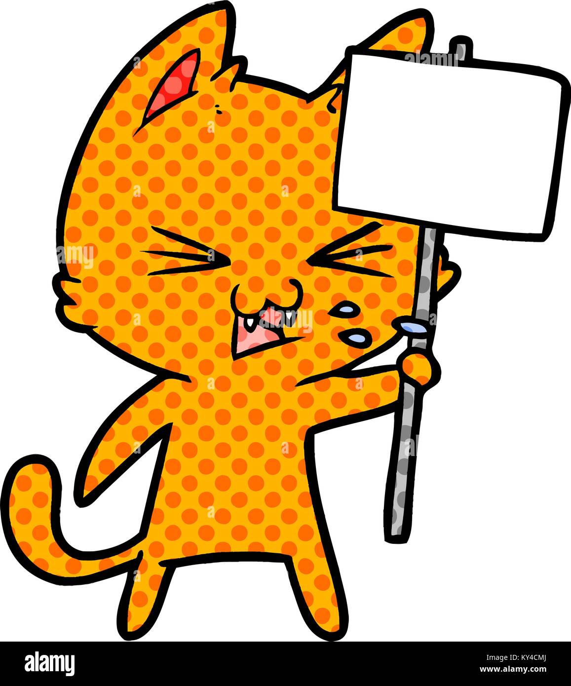cartoon cat protesting Stock Vector Image & Art - Alamy