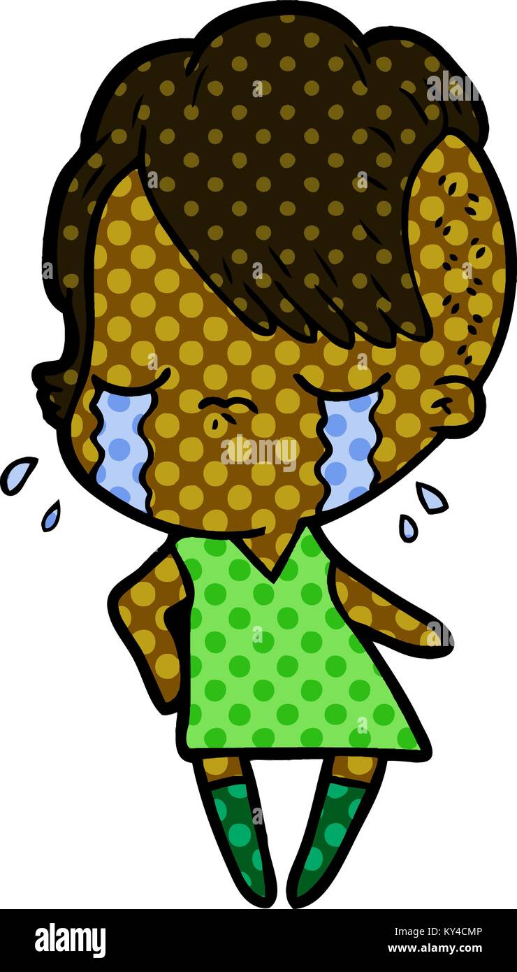 cartoon crying girl Stock Vector Image & Art - Alamy