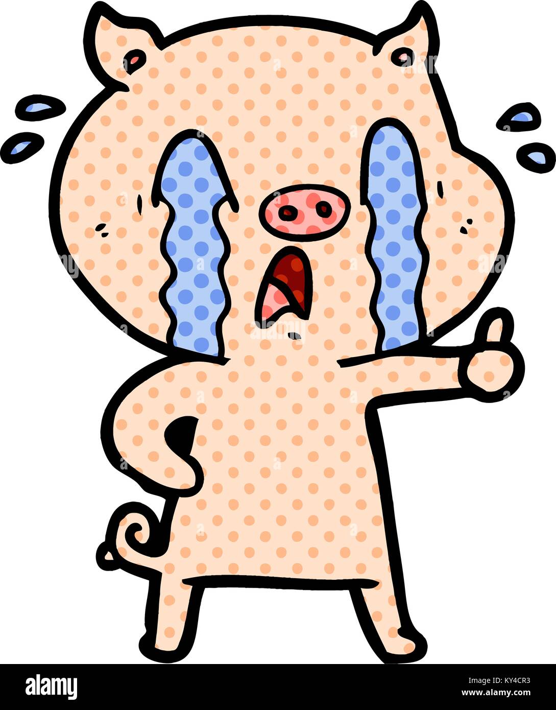 crying pig cartoon Stock Vector Image & Art - Alamy