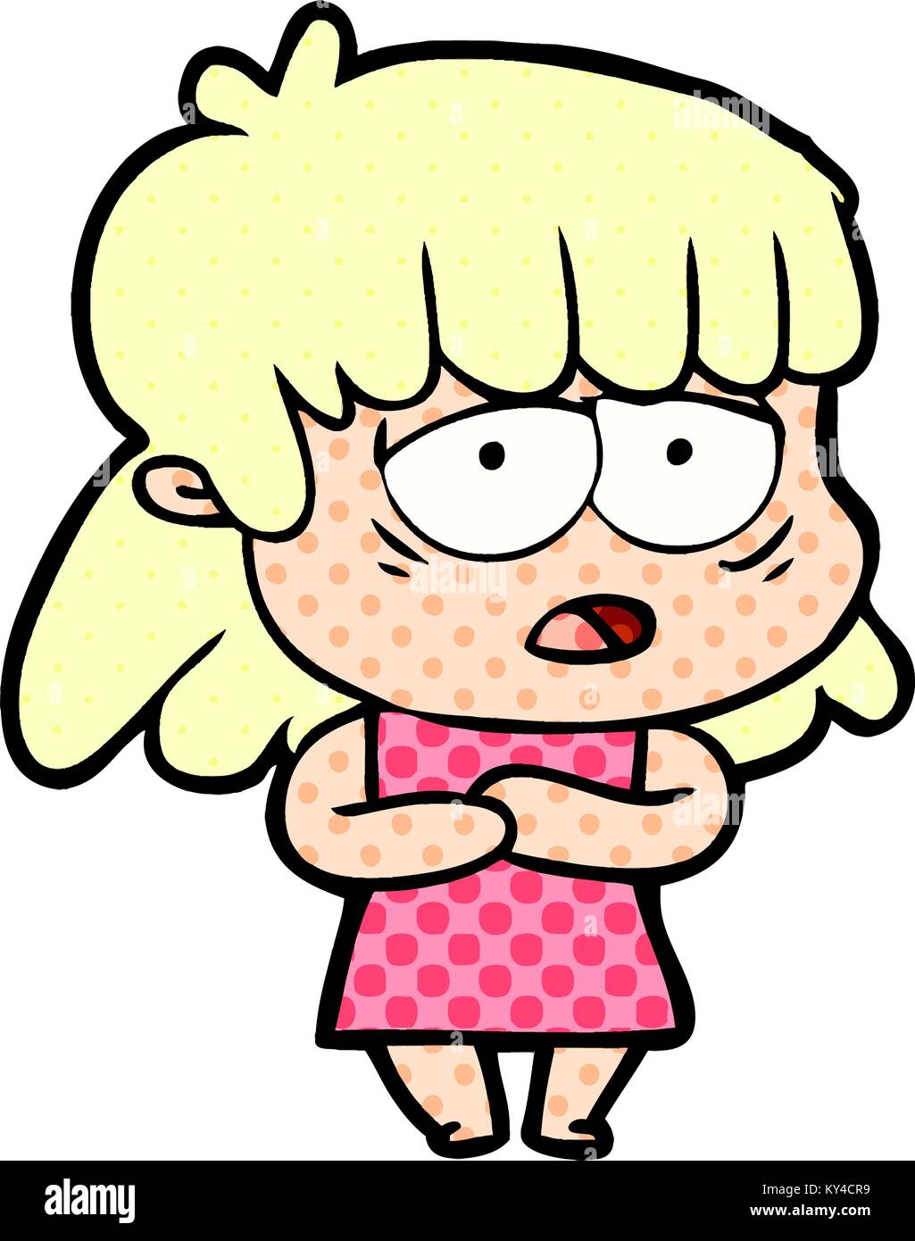cartoon tired woman Stock Vector Image & Art - Alamy