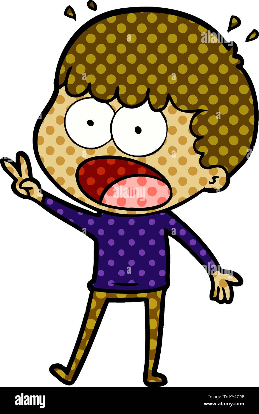 cartoon shocked man Stock Vector Image & Art - Alamy