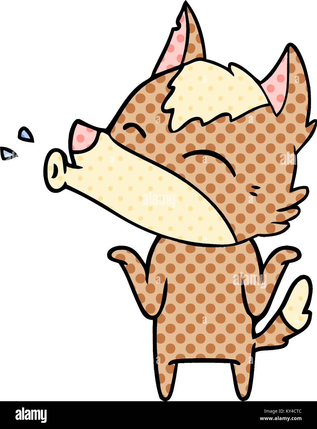 howling wolf cartoon Stock Vector Image & Art - Alamy