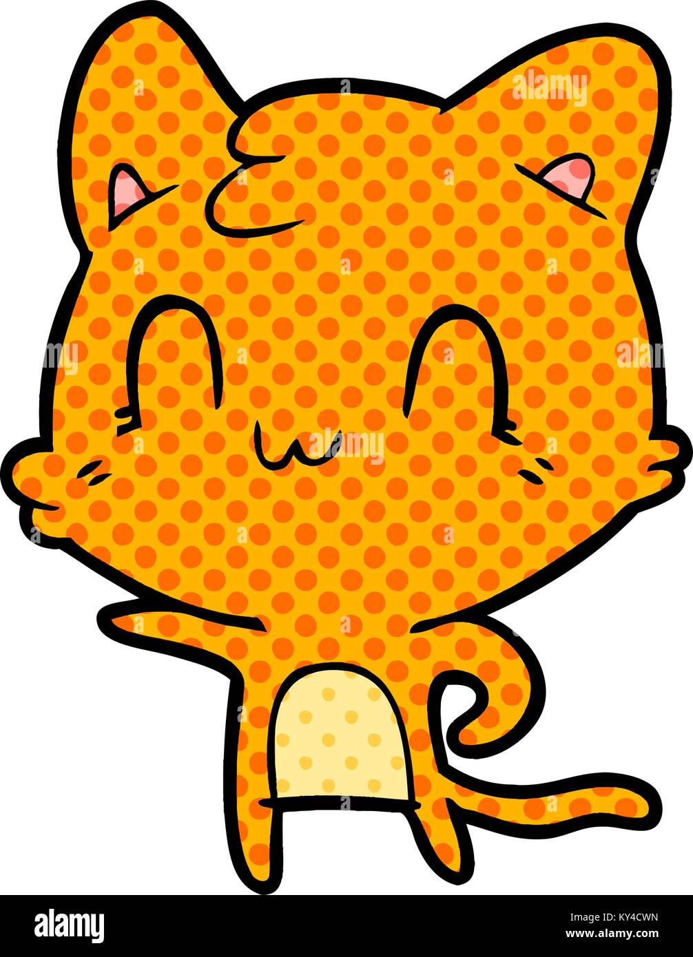 cartoon happy cat pointing Stock Vector Image & Art - Alamy