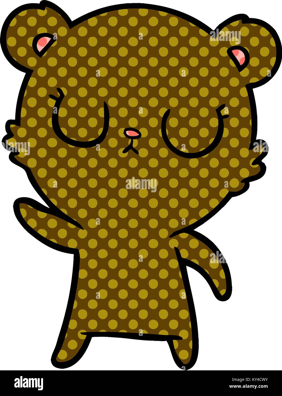 peaceful cartoon bear Stock Vector Image & Art - Alamy