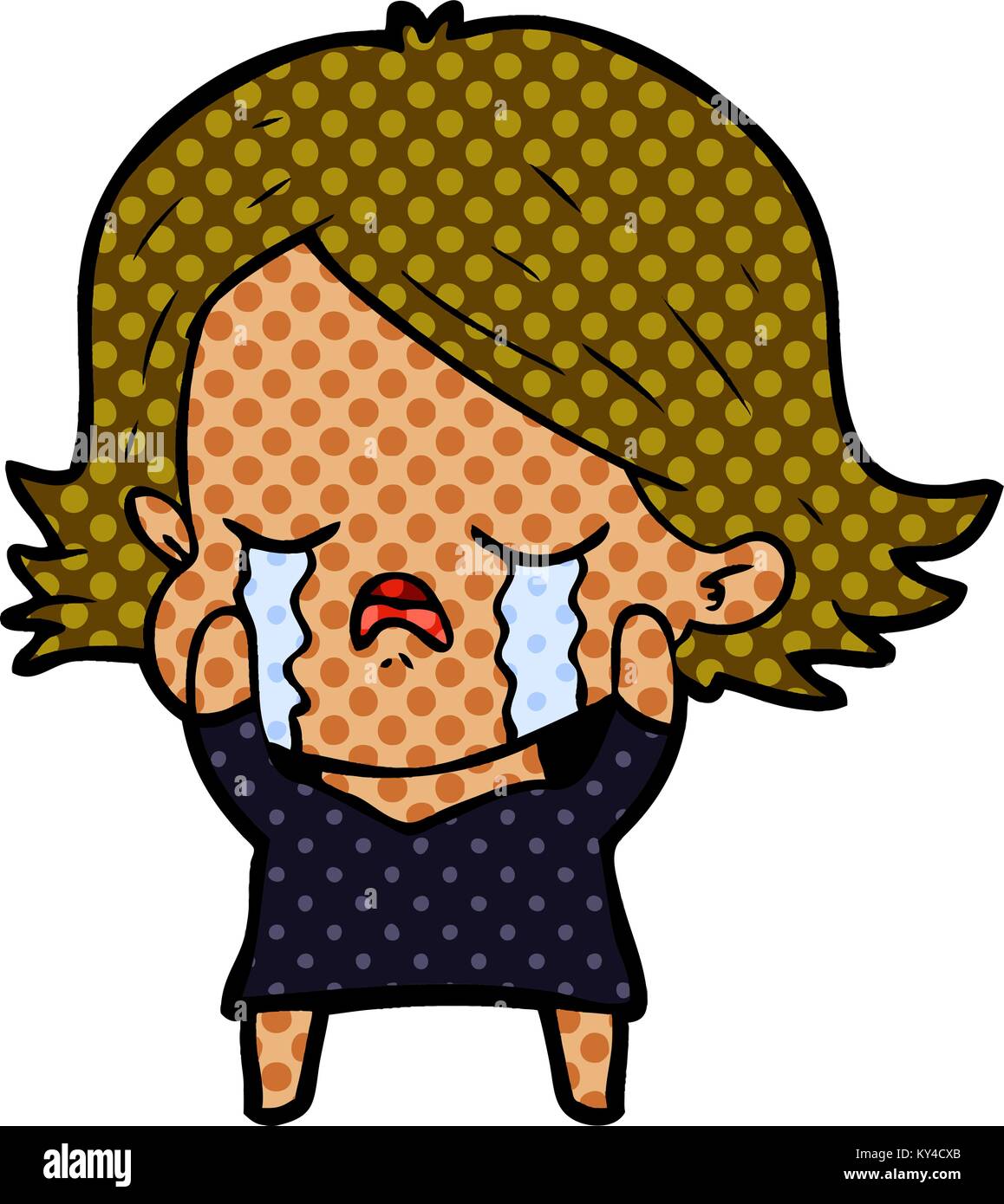 cartoon girl crying Stock Vector Image & Art - Alamy