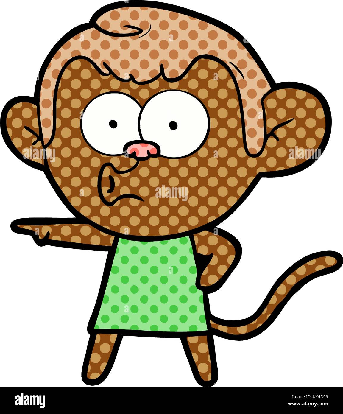 cartoon pointing monkey Stock Vector Image & Art - Alamy