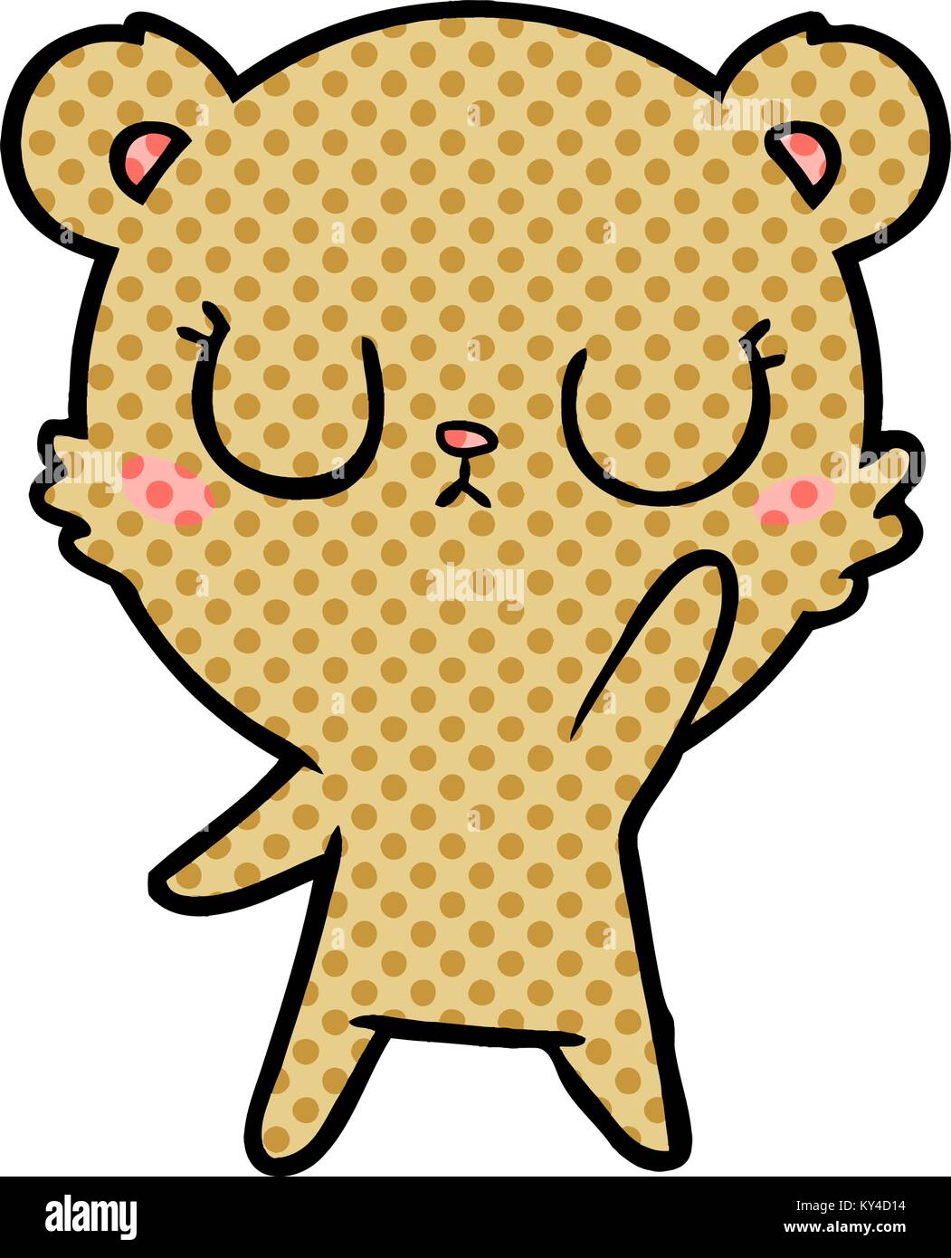 peaceful cartoon bear Stock Vector Image & Art - Alamy