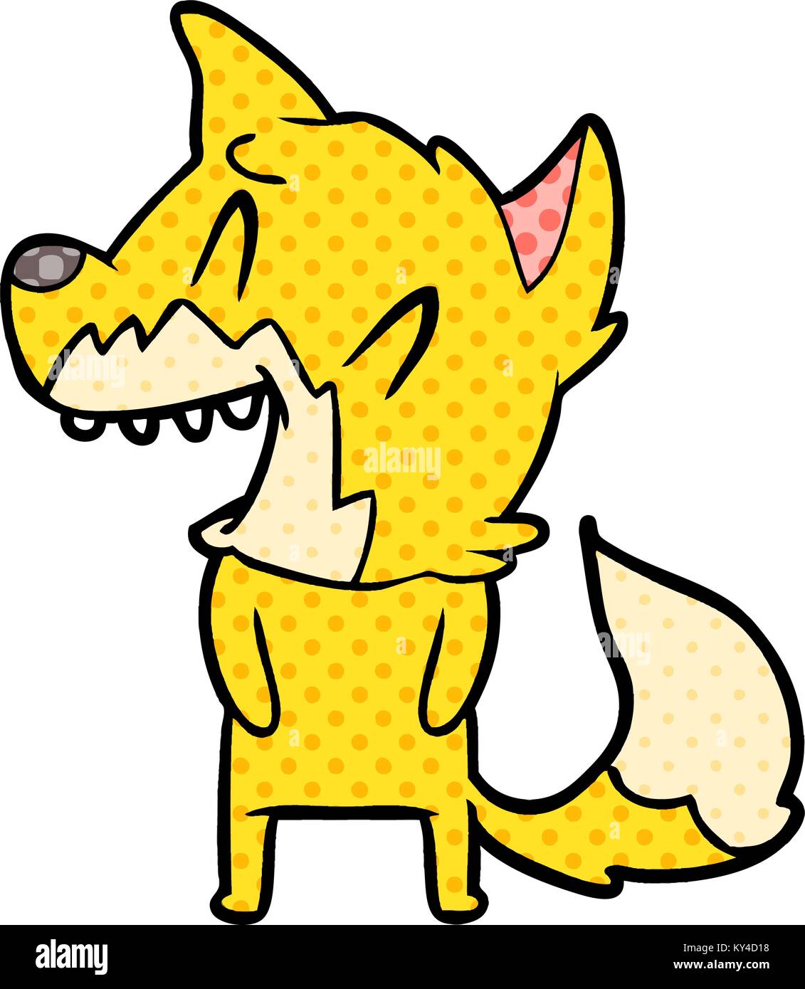 laughing fox cartoon Stock Vector Image & Art - Alamy