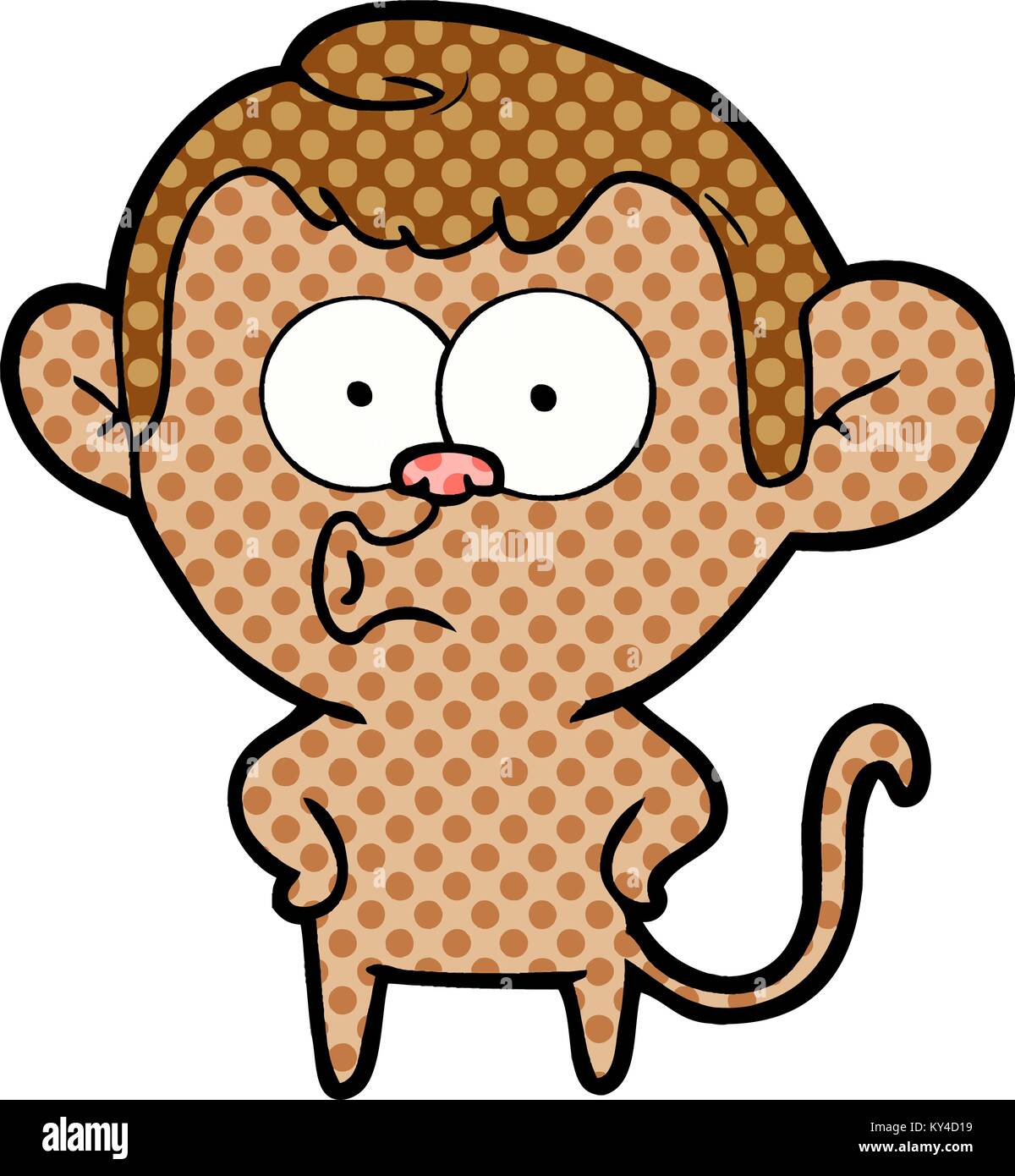 cartoon surprised monkey Stock Vector Image & Art - Alamy
