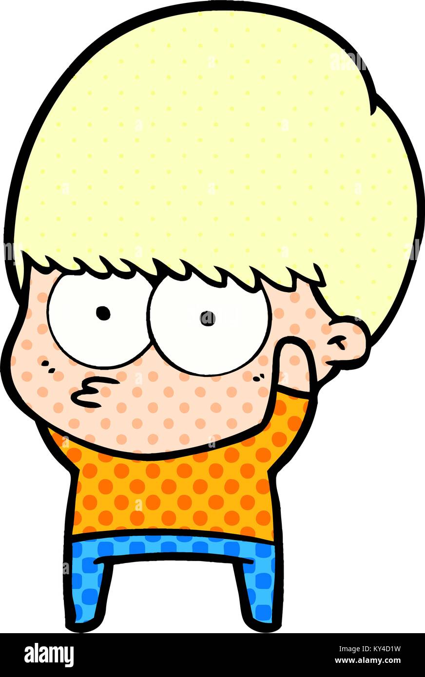 nervous cartoon boy Stock Vector Image & Art - Alamy